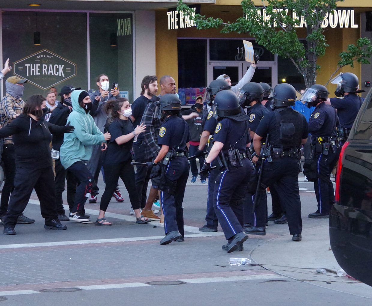 Rioters Clash with Police at Reno City Hall - City, County Issue ...
